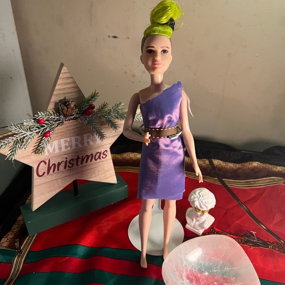 Barbie | Toys | Barbie Fashionista 24 Petite Green Hair With Shaved ...
